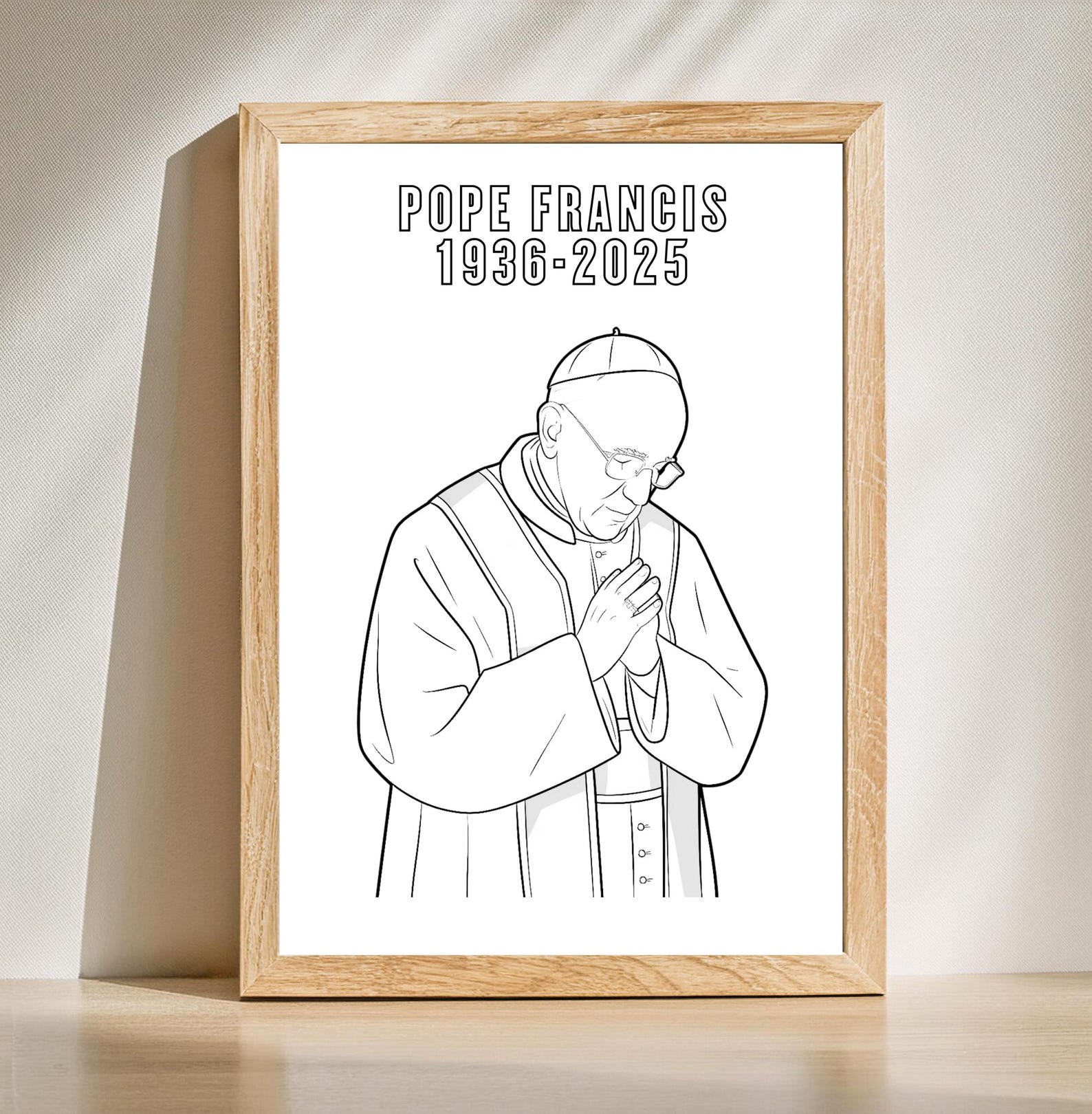 Pope Francis Colouring Pages for Kids, in Loving Memory of Pope Francis ...