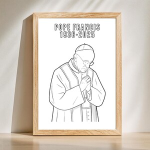 Pope Francis Colouring Pages for Kids, in Loving Memory of Pope Francis ...