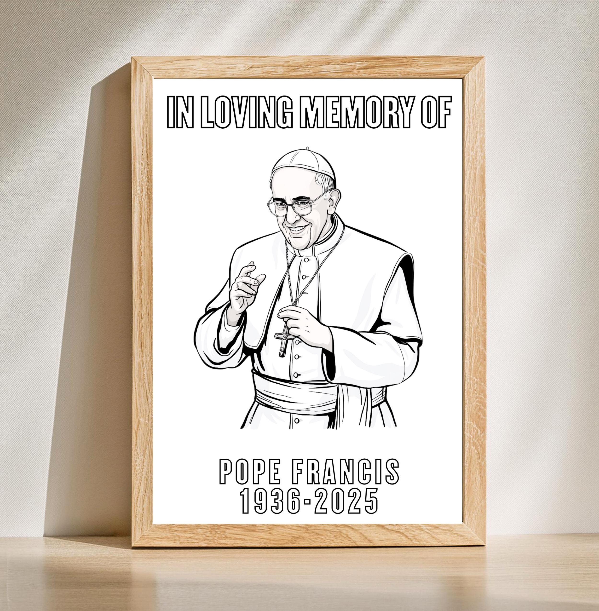 Pope Francis Colouring Pages for Kids, in Loving Memory of Pope Francis ...