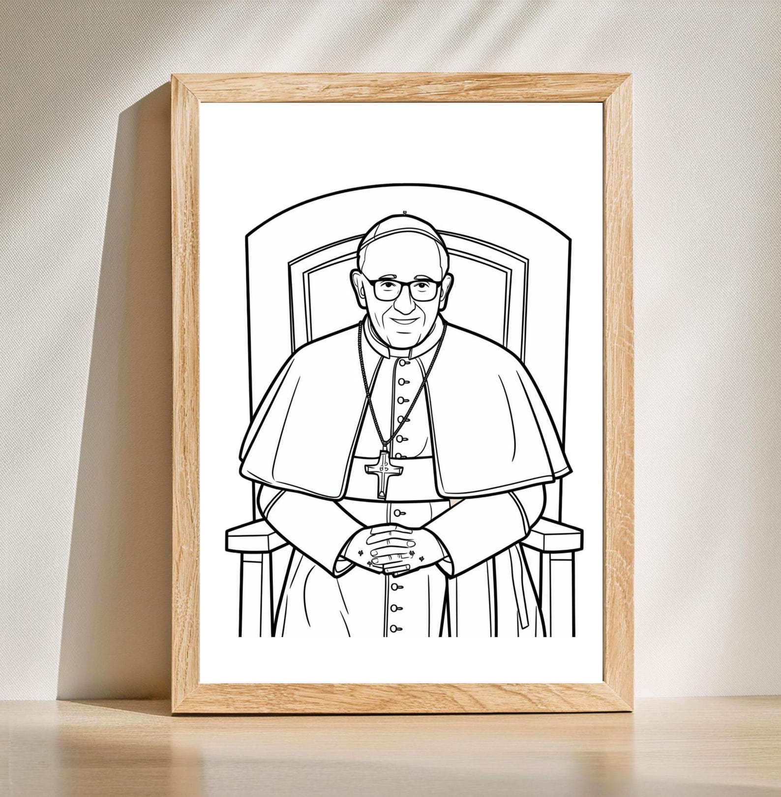 Pope Francis Colouring Pages for Kids, in Loving Memory of Pope Francis ...