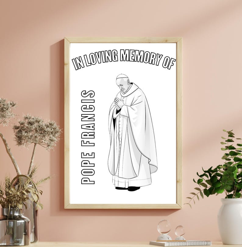 Pope Francis Colouring Pages for Kids, in Loving Memory of Pope Francis ...