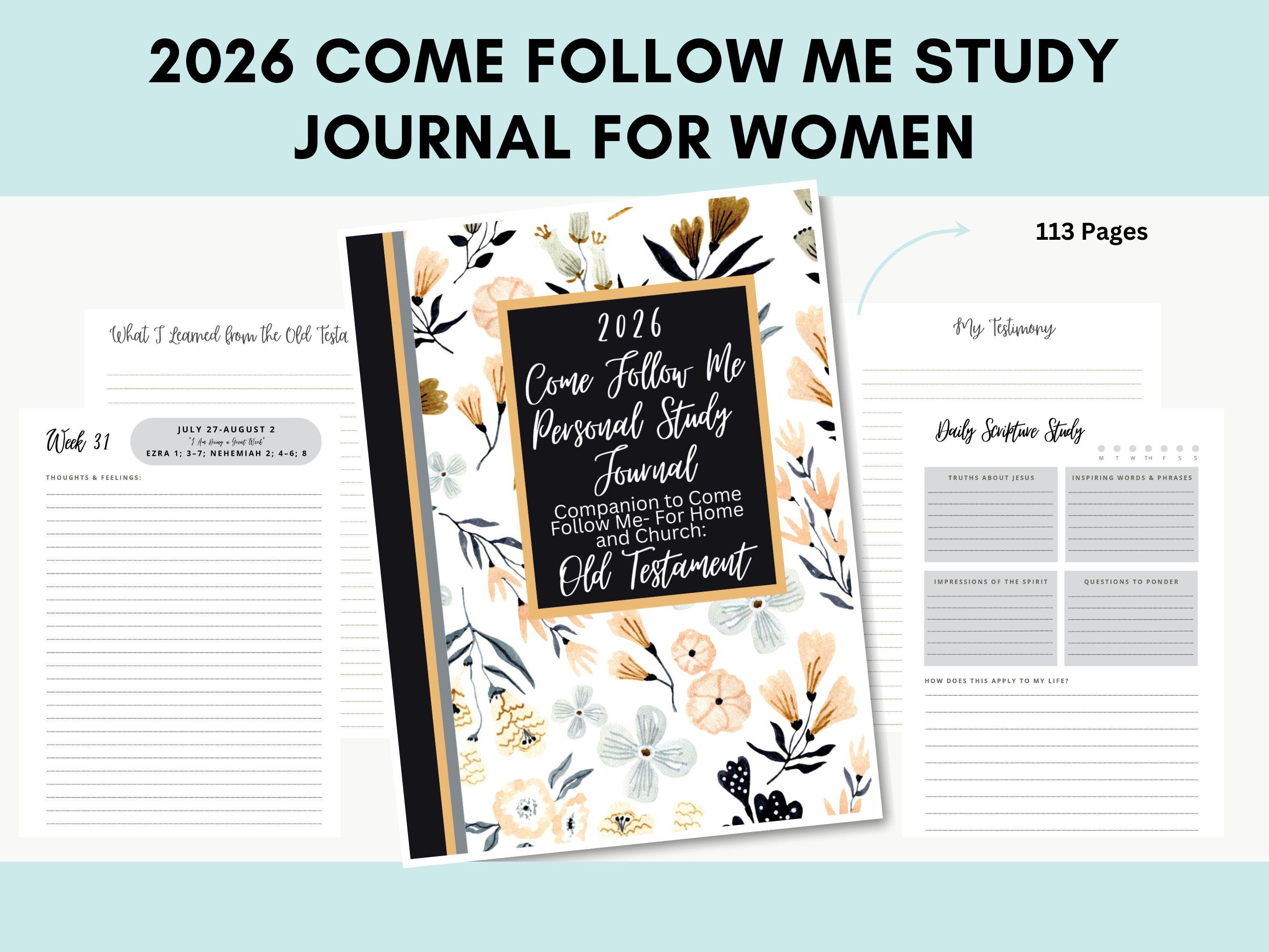 2026 Come Follow Me Personal Study Journal (8.5x11 Paperback) - Etsy
