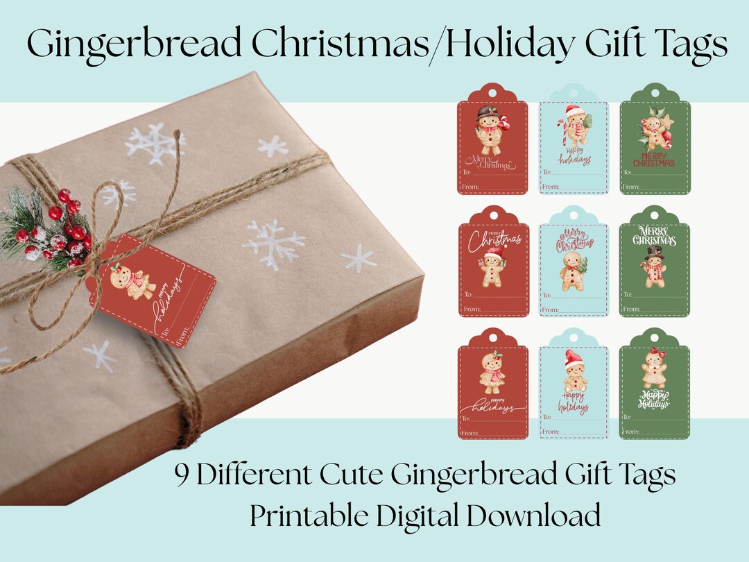 Gingerbread Gift Tags - Etsy