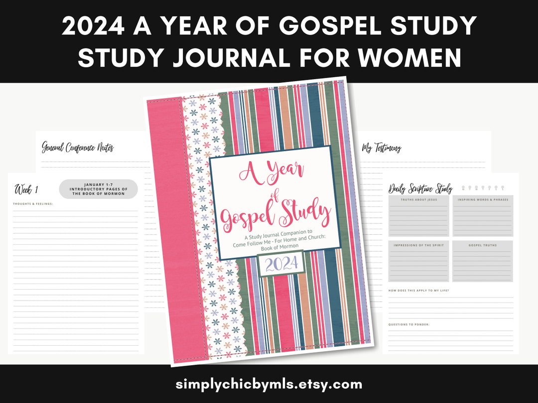 PRINTABLE A Year of Gospel Study - 2024 - A Journal Companion to Come ...