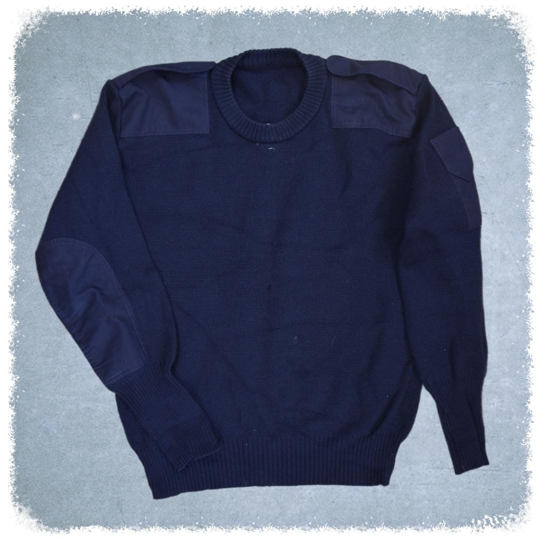 Original RAF Round Neck Military Sweater 80% Wool, Reinforced, Elastic ...