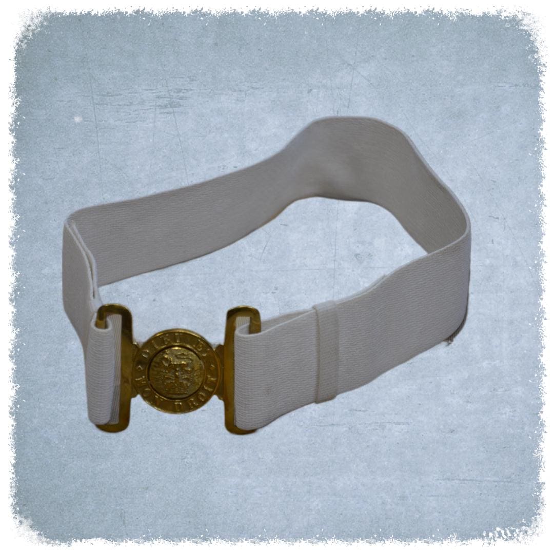 White Parade Belt From the British Army Resources With a Metal Buckle ...