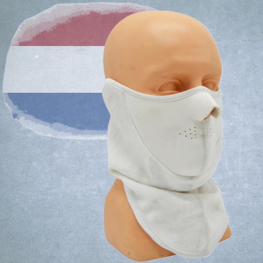 Dutch Military Fleece Face Mask | Vintage Army Face Warmer, White ...