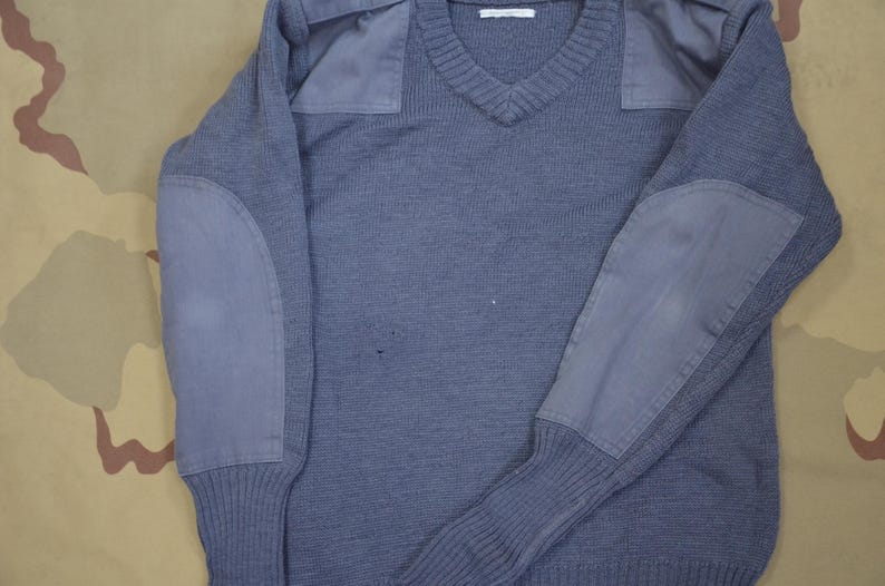 Original RAF V-neck Military Sweater Grade II 80% Wool, Reinforced ...