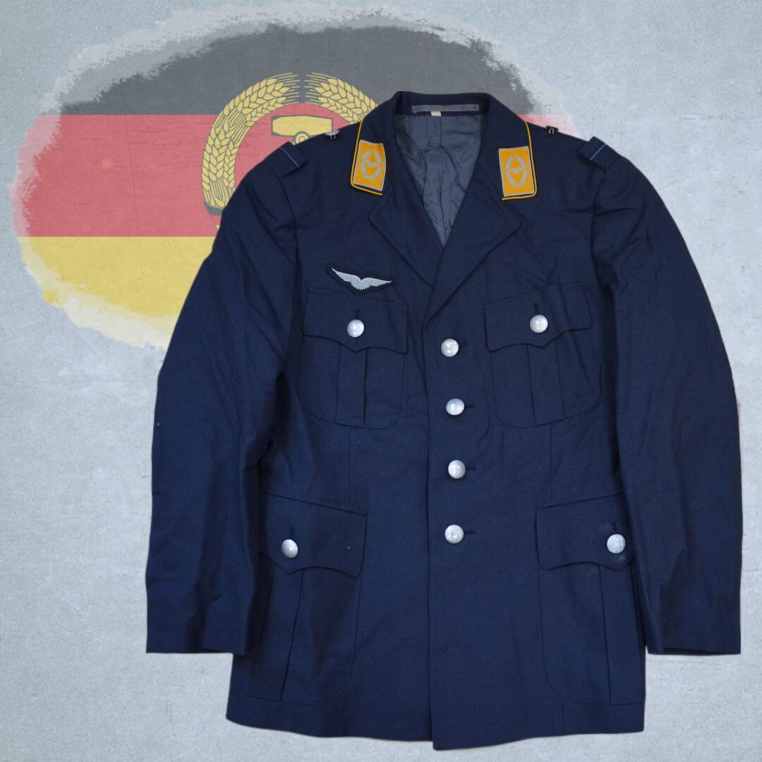 Vintage Navy Blue Jacket Without Epaulets, German Military Surplus ...