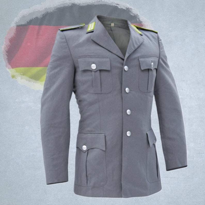 German Army Dress Jacket Bundeswehr Fernmelde-truppe | Vintage Gray ...