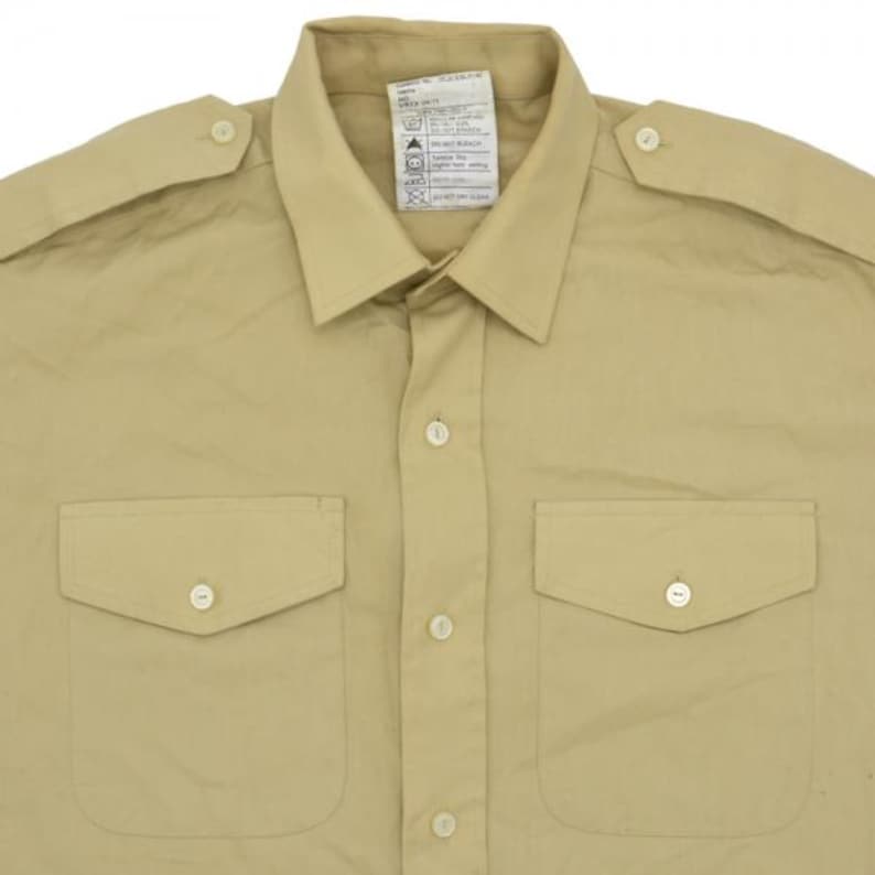 British FAWN Men's Long Sleeve Military Shirt - Original British Army ...