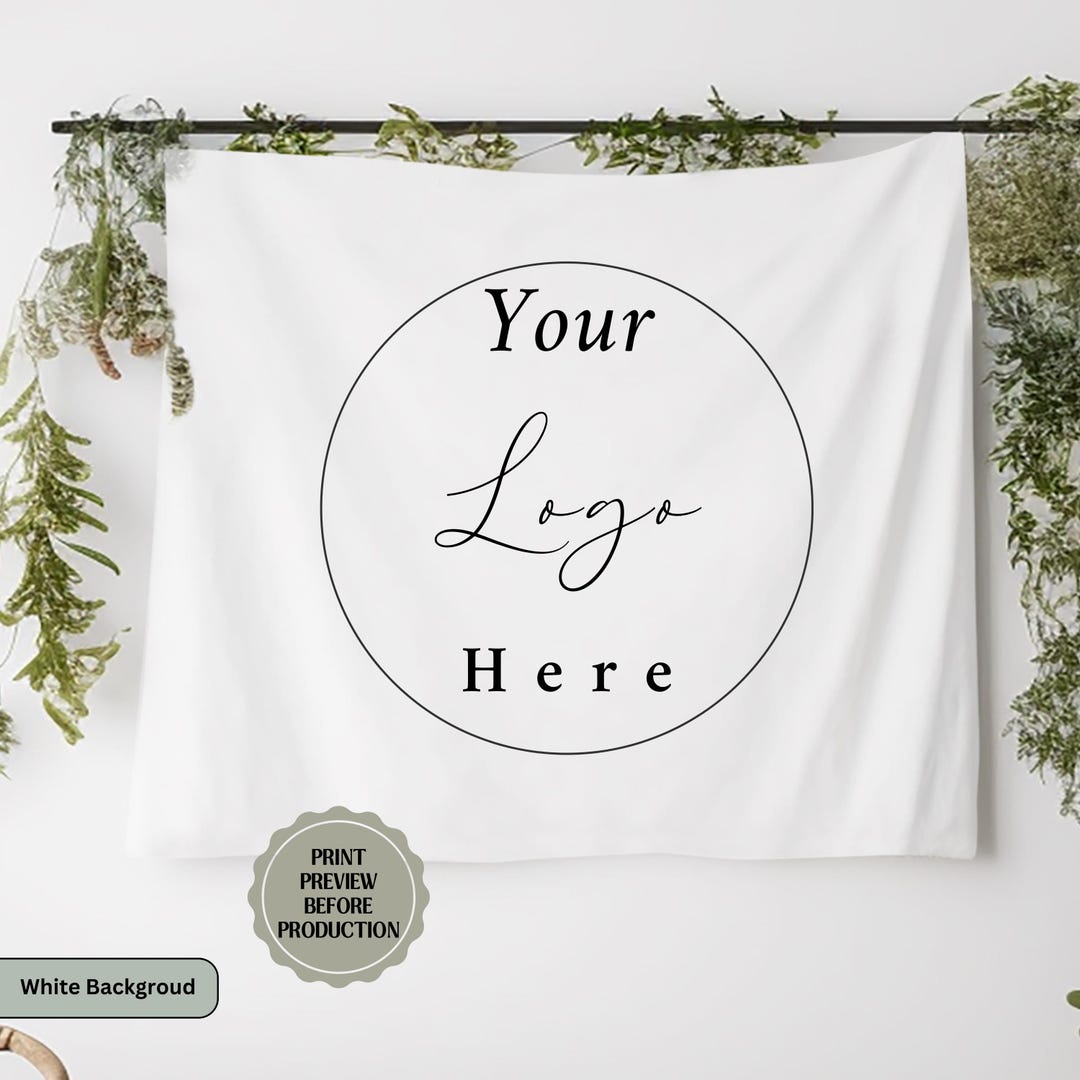 Custom Logo Banner, Custom Wall Tapestry Photo, Birthday Decor Hanging ...