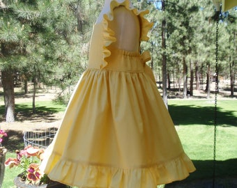 Girls yellow dress | Etsy