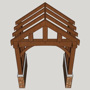 Handmade Solid Oak Porch Canopy Kit - the Broadway - 1200mm Depth - Etsy UK