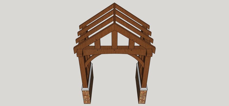 Handmade Solid Oak Porch Canopy Kit - the Broadway - 1200mm Depth - Etsy UK