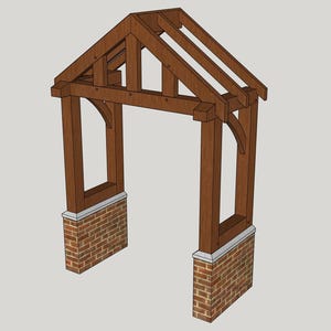 Handcrafted Solid Oak Porch Canopy Kit: 2000mm Wide, Semi-built - Etsy UK