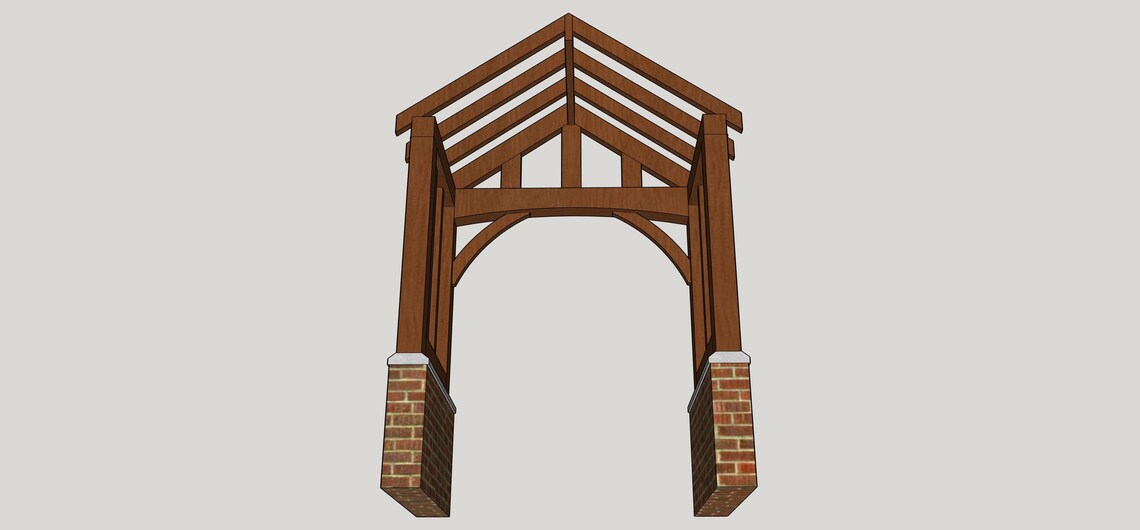 Handmade Solid Oak Porch Canopy Kit - the Broadway - 1200mm Depth - Etsy UK