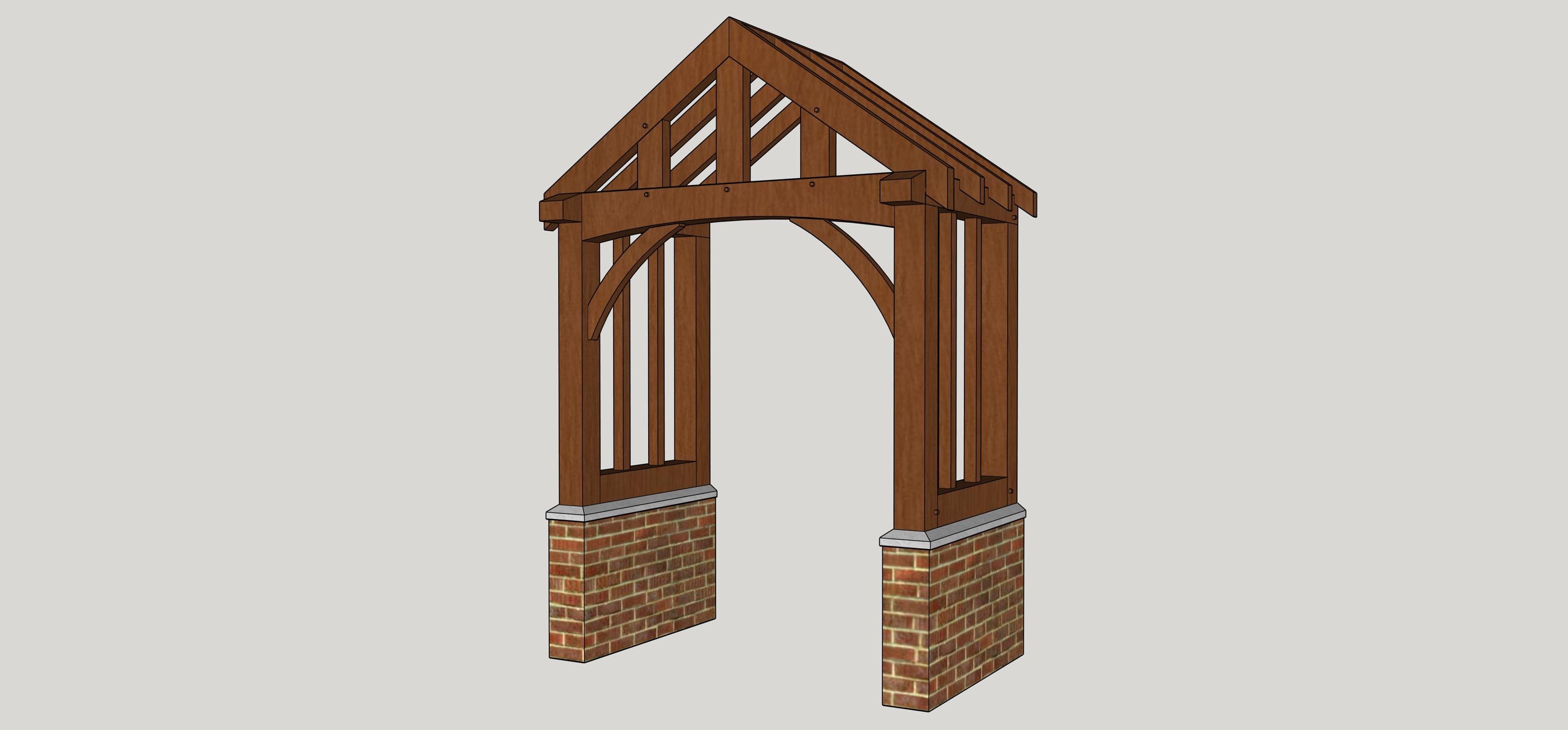 Handmade Solid Oak Porch Canopy Kit - the Broadway - 1200mm Depth - Etsy UK