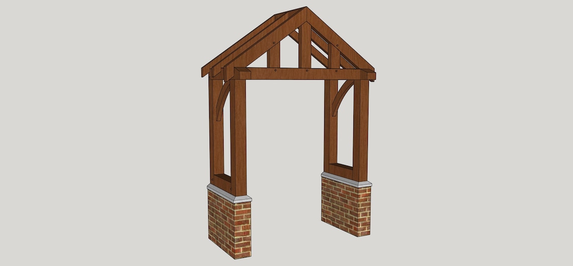 Solid Oak Porch Canopy Kit: Chunky 2200mm Entrance - Etsy UK