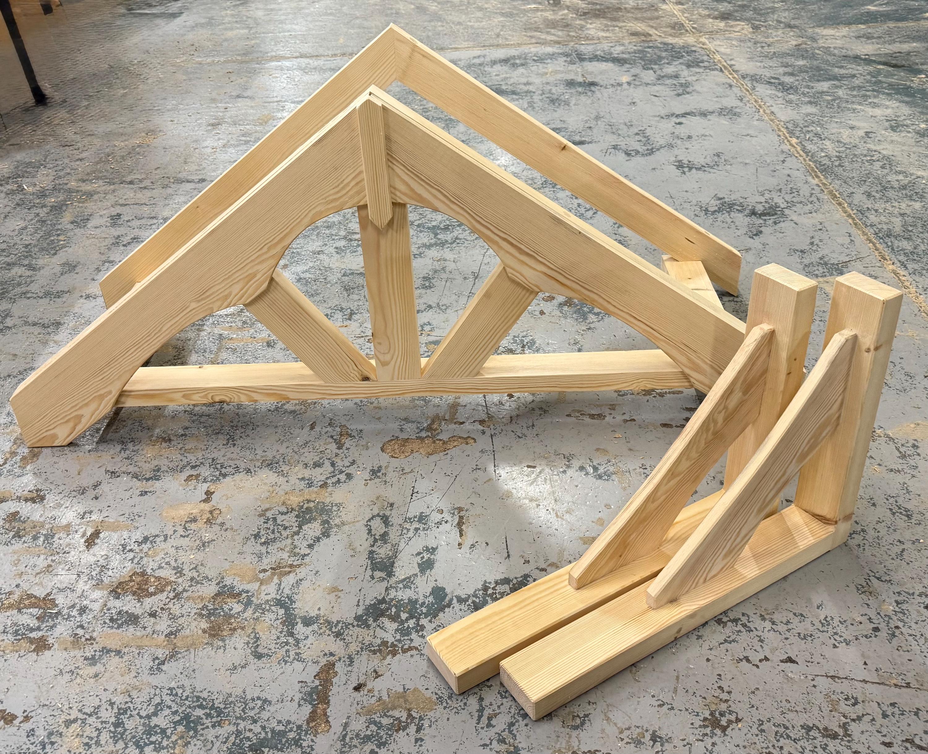 Solid Wood Canopy Porch Kit - FULLY ASSEMBLED - Wall Mounted Canopy ...