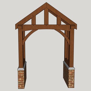 Handmade Solid Oak Porch Canopy Kit - the Broadway - 1200mm Depth - Etsy UK