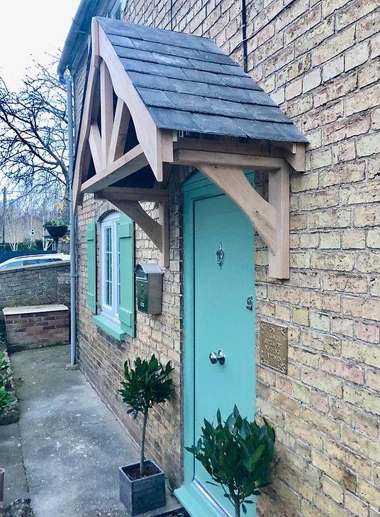 Pre Assembled Solid Oak Canopy Porch Kit - Wall Mounted Including ...