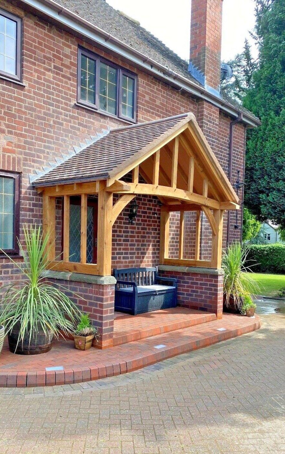 Oak Porch - Model 'the Stroud' - Hand Made in UK - Chunky Oak Porch ...