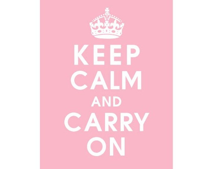 KEEP CALM AND CARRY ON 5x7 Poster PINK LEMONADE Featured - Etsy