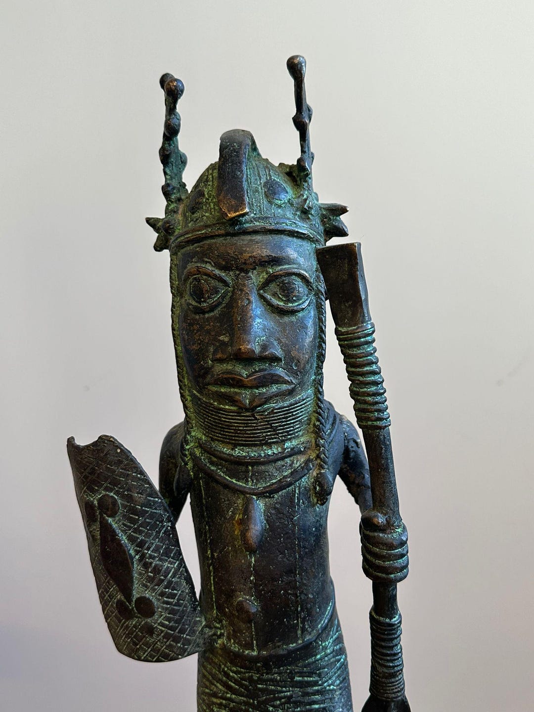 Benin Bronze Warrior Statue African Art Masterpiece - Etsy