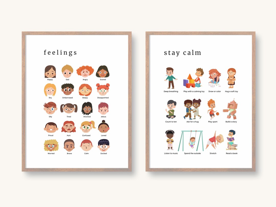 Feelings & Emotions Poster Calming Techniques, Empathy Poster for Kids ...