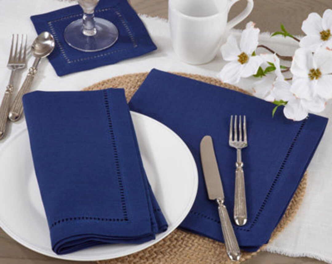 Dark Blue No Iron Monogrammed Napkins, Every Day a Napkins Monogrammed ...