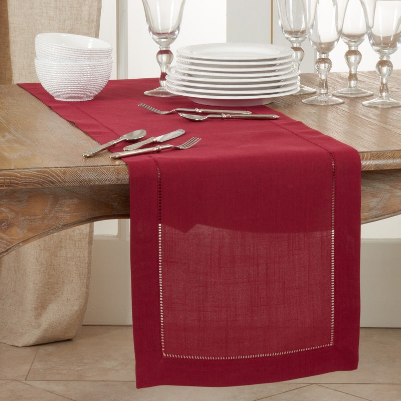 Burgundy Table Runner - Etsy