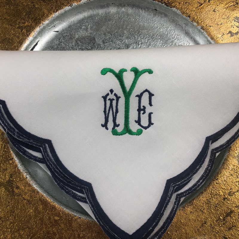 Monogram Scallop - Etsy