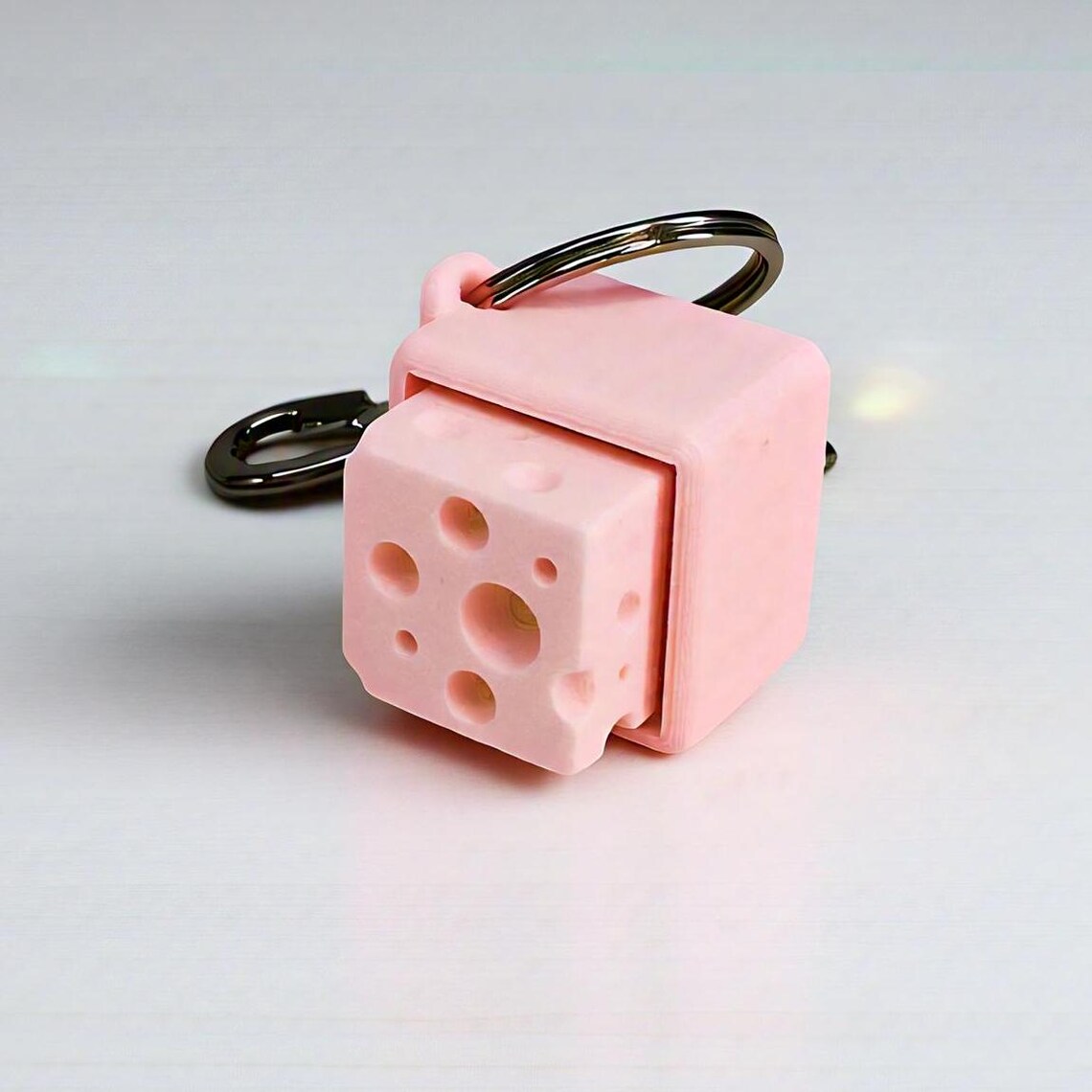 Cheese Clicker Fidget Toy on Key Ring - Etsy