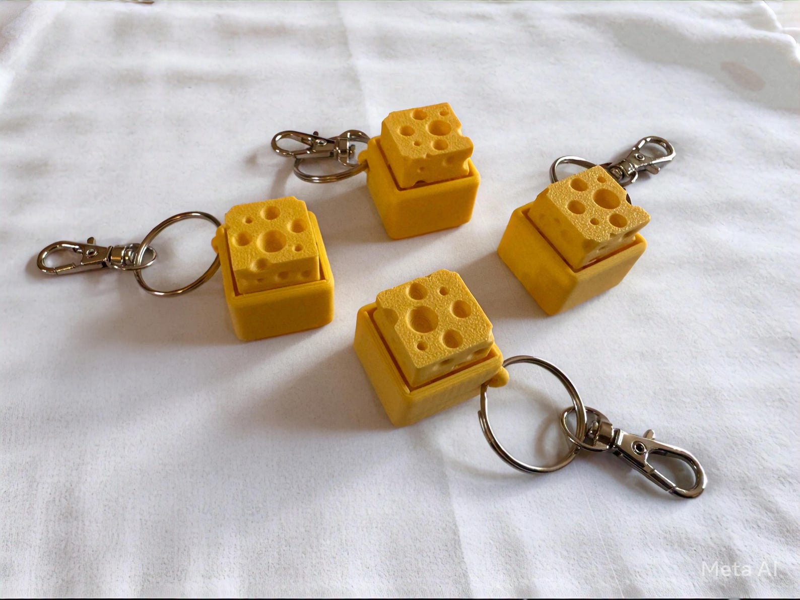 Cheese Clicker Fidget Toy on Key Ring - Etsy