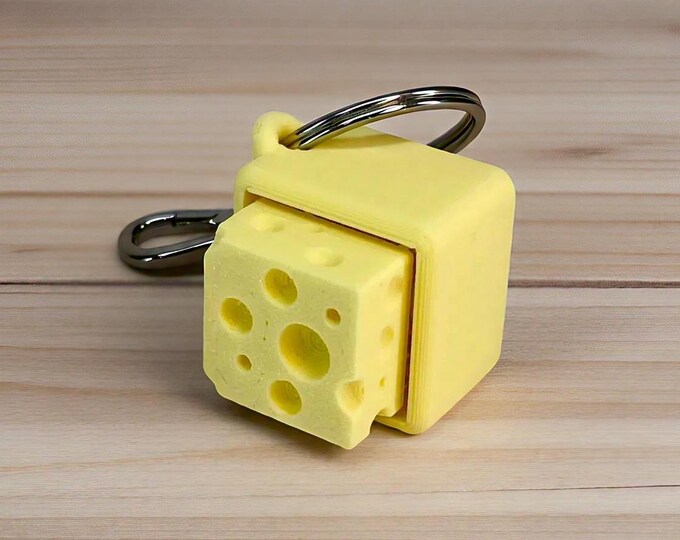 Cheese Clicker Fidget Toy on Key Ring - Etsy