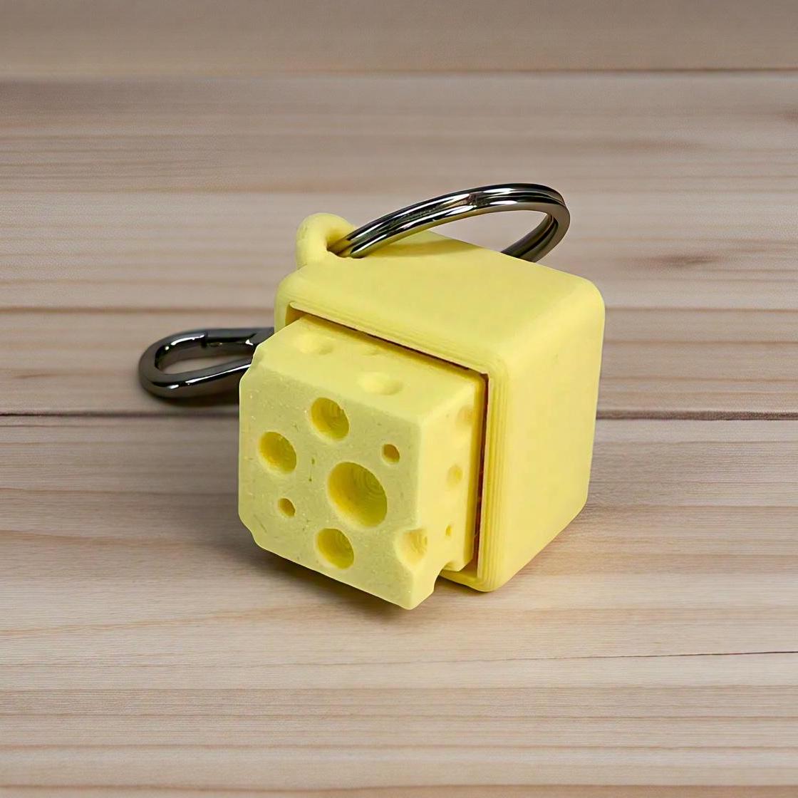 Cheese Clicker Fidget Toy on Key Ring - Etsy