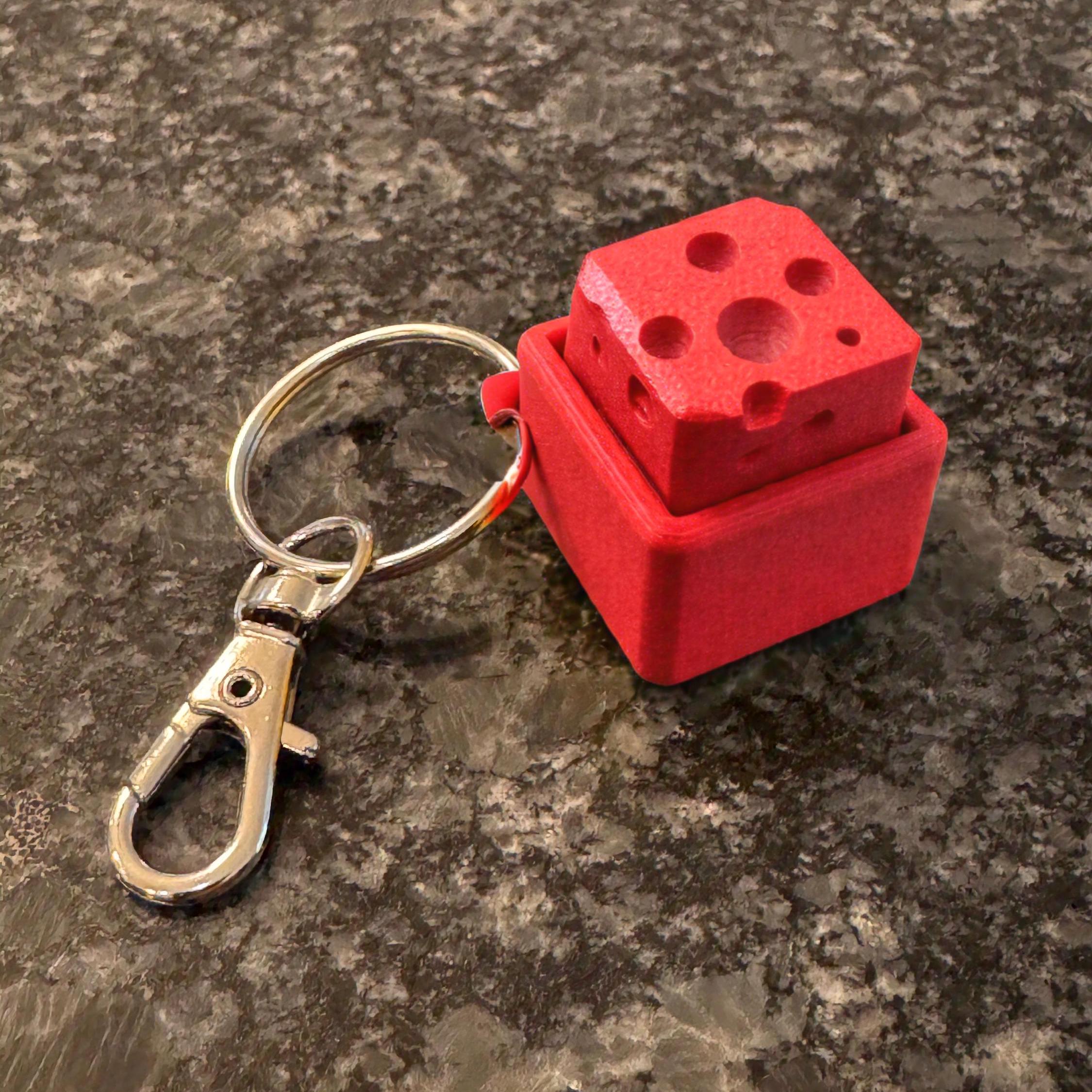 Cheese Clicker Fidget Toy on Key Ring - Etsy