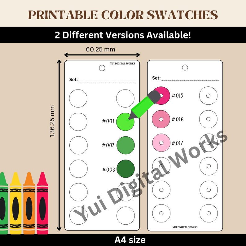 Minimalist Printable Color Swatch Cards | Organize & Test Your Colors ...