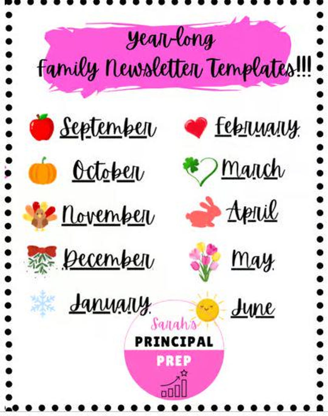 Year-long Monthly Newsletters for Families - Etsy