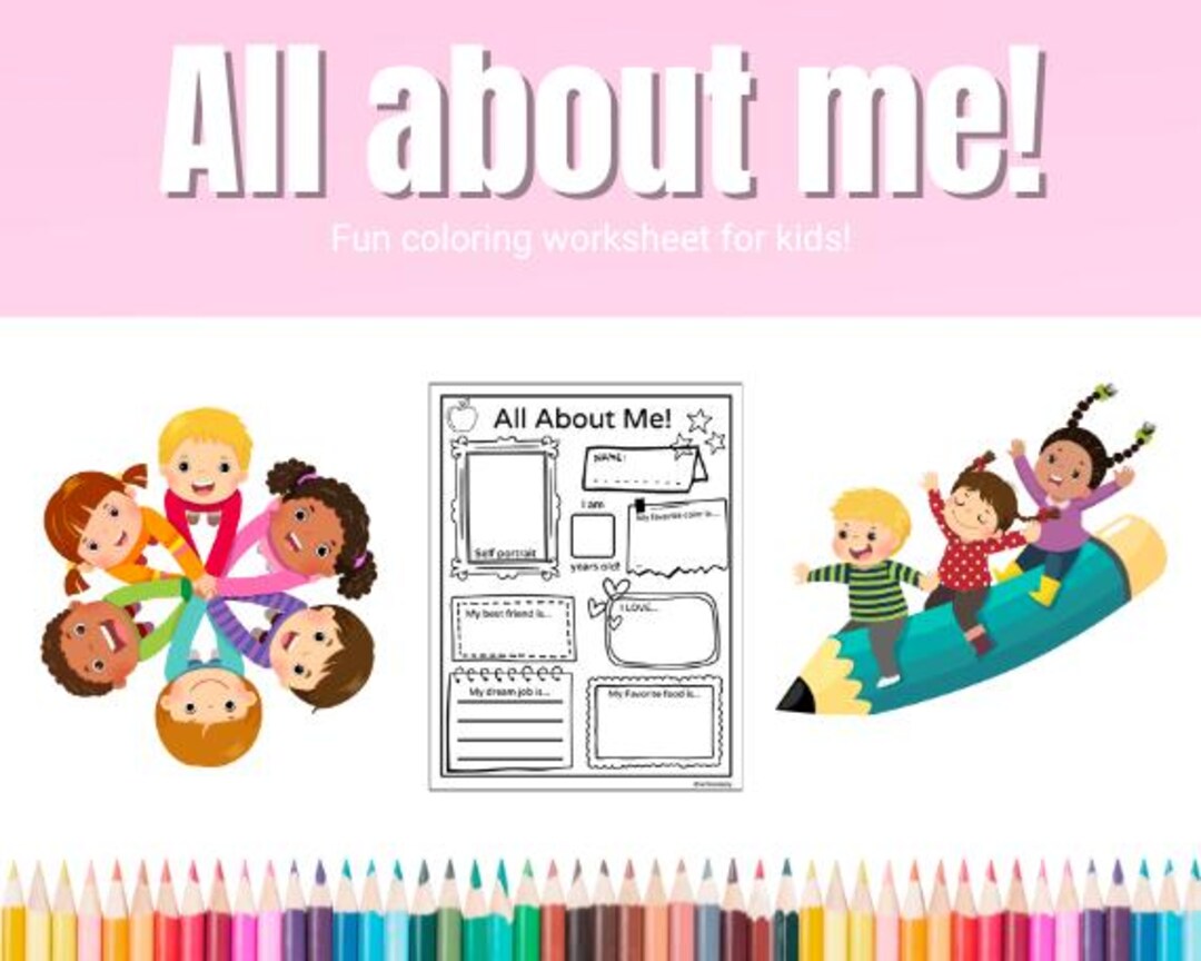 All About Me: A Super Fun and Creative Worksheet for Kids to Share ...