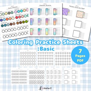 Coloring Practice Sheets: Basic – Digital Download (PDF) - Etsy