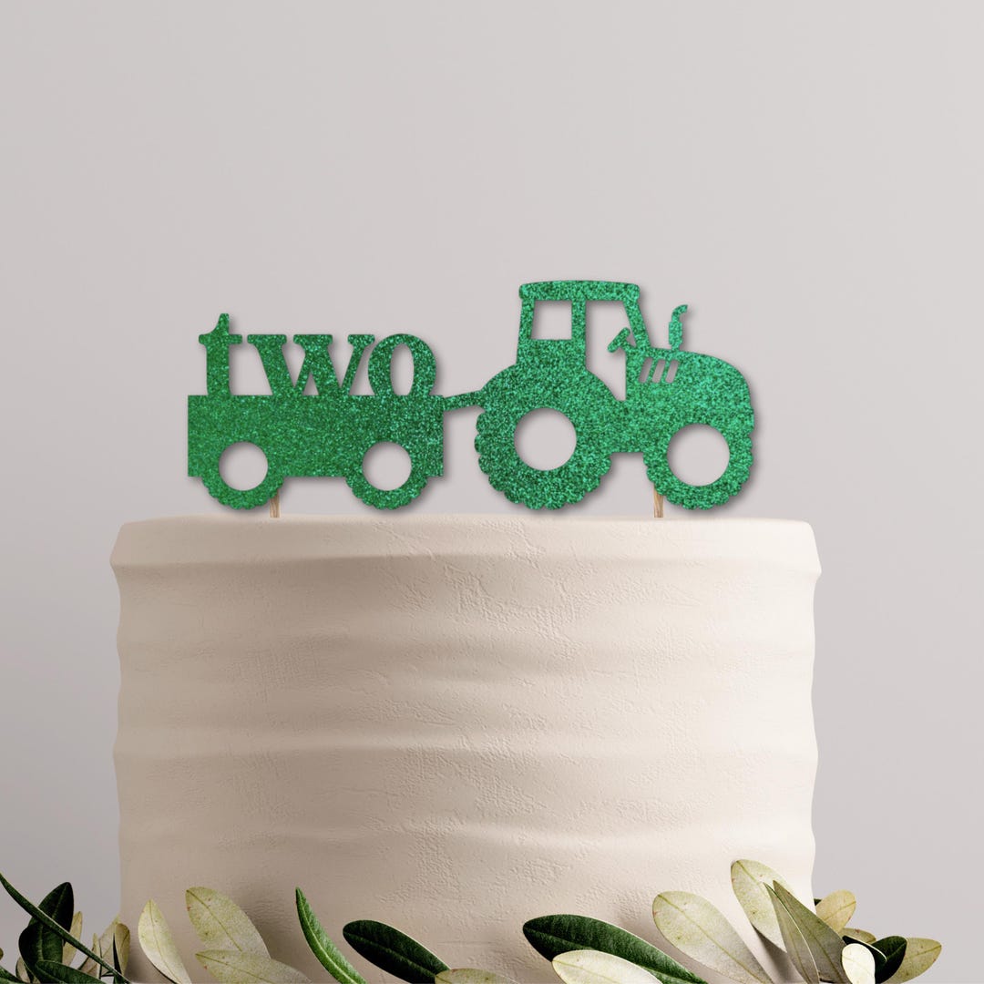 Tractor Cake Topper, Farm Theme Birthday Party Decorations, Farmer ...