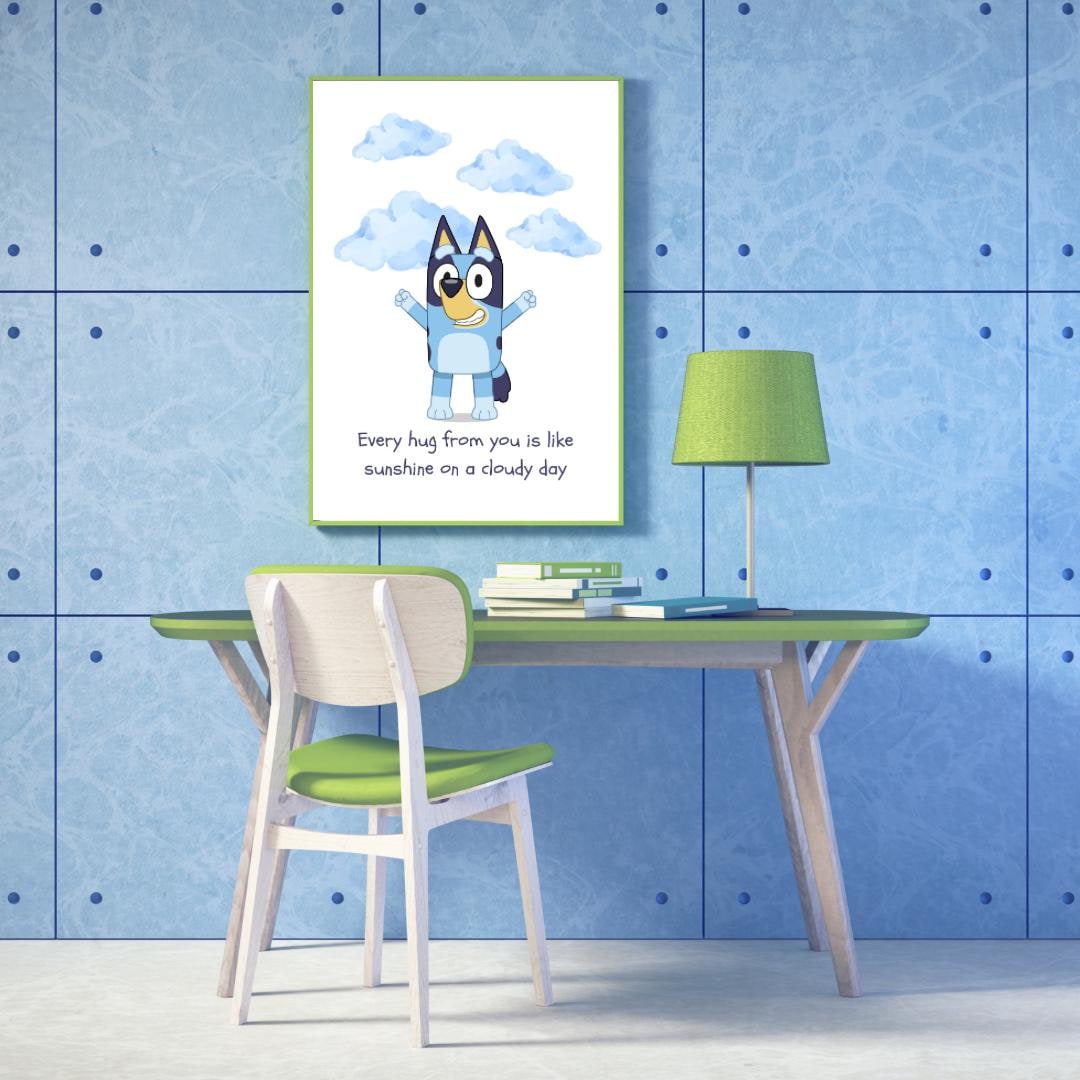 Bluey Print, Bluey Poster, Bluey Wall Art, Kids Room Decor, Childrens ...
