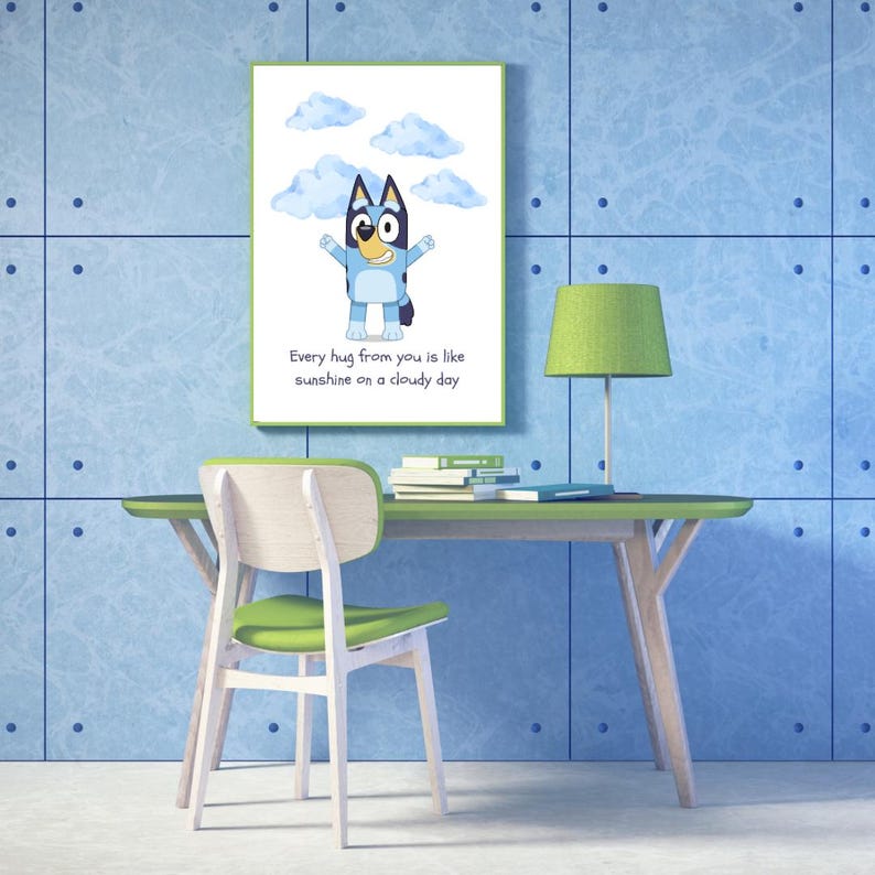 Bluey Print, Bluey Poster, Bluey Wall Art, Kids Room Decor, Children’s ...