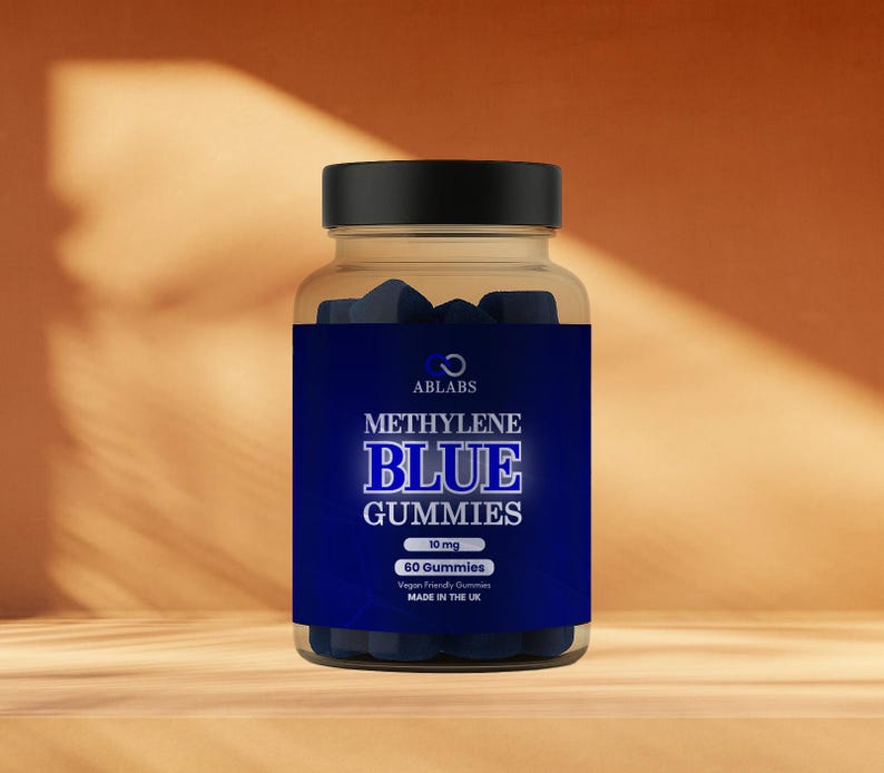 Methylene Blue 10mg Gummies • With Vitamin C • Blueberry Flavour ...