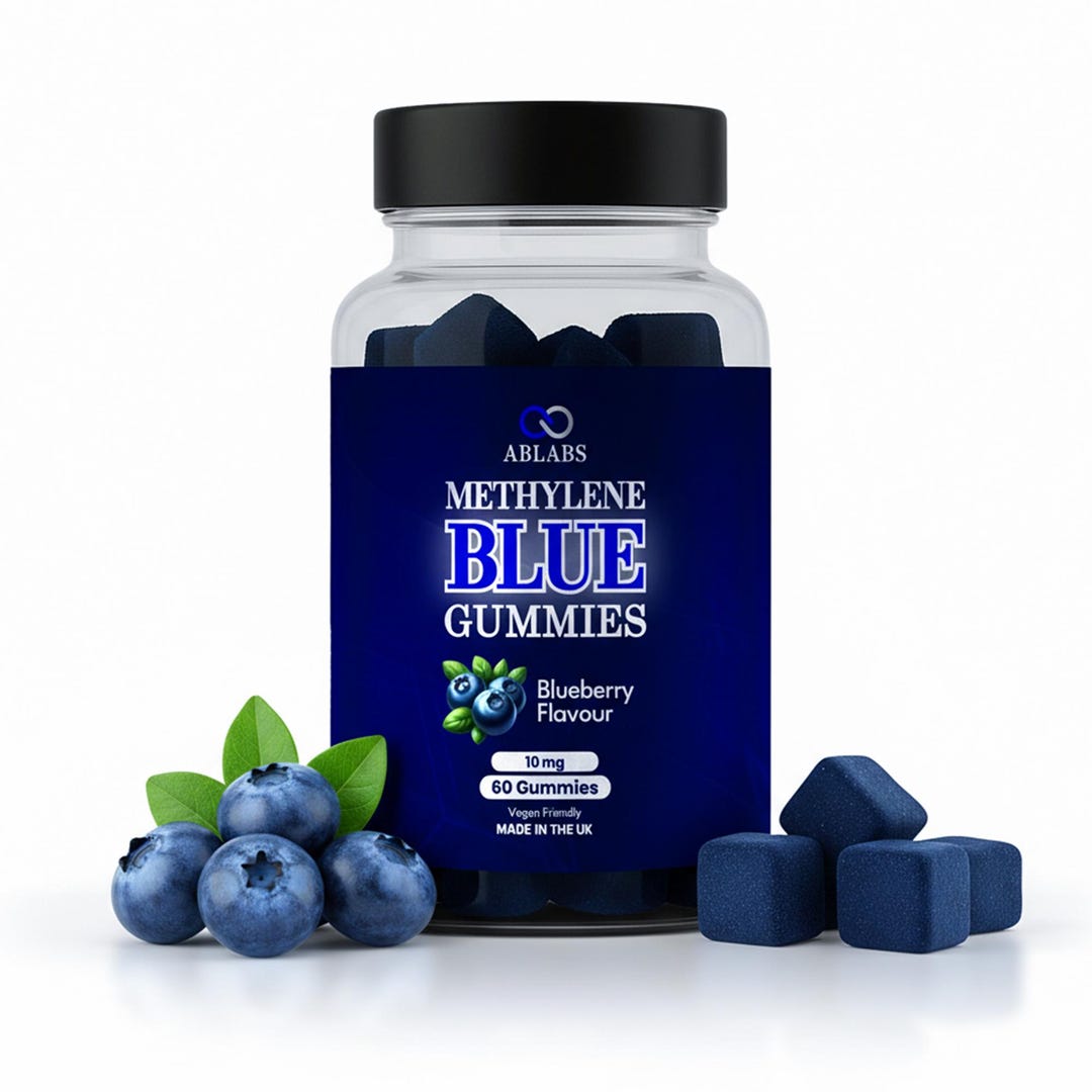 Methylene Blue 10mg Gummies • With Vitamin C • Blueberry Flavour ...
