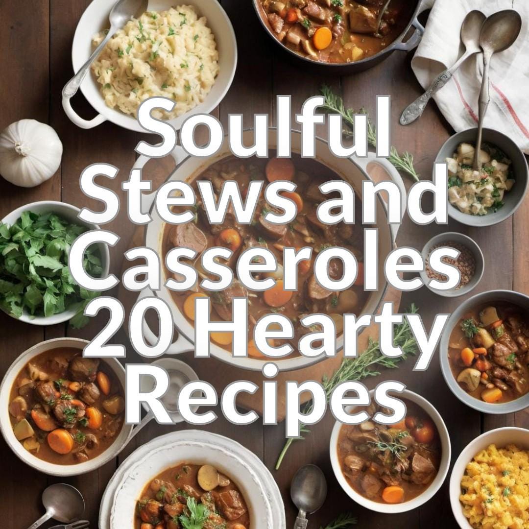 Hearty Soulful Stews Casseroles 20 Delicious Recipes - Etsy