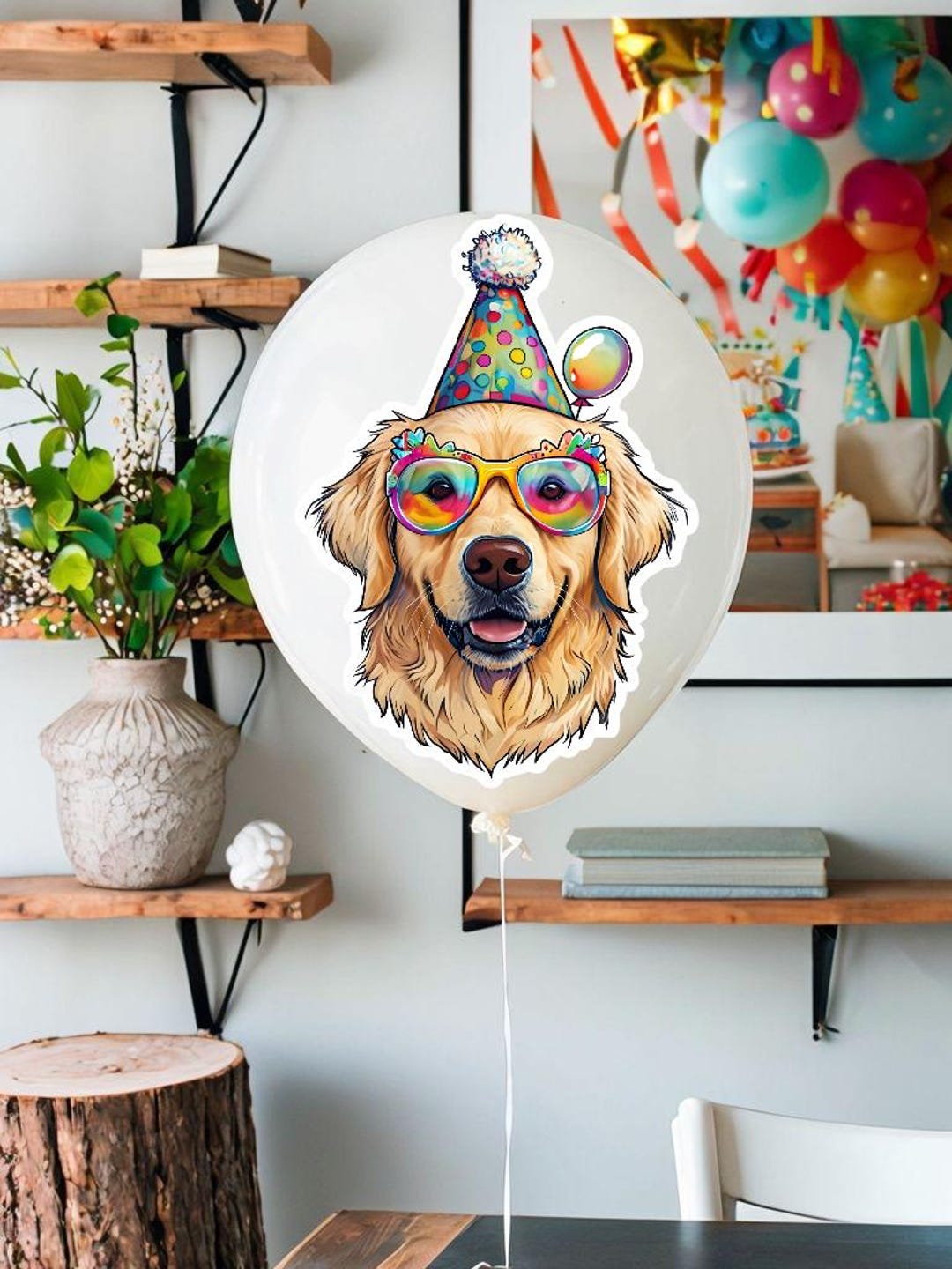 Balloon, Dog Birthday Party Decoration, Golden Retriever Balloon for ...