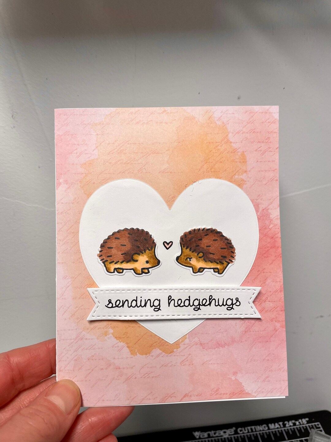 Handmade sending Hedgehugs Card Perfect for Valentine's Day, Birthdays ...